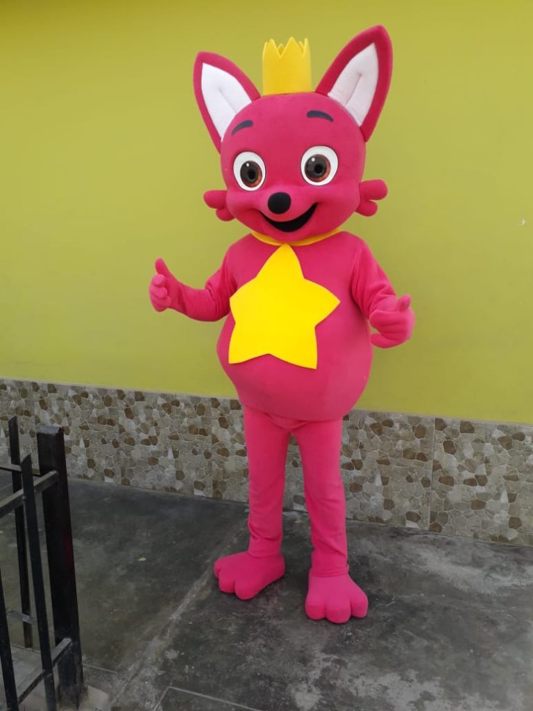 Pink Fong - Event Mascots Costume Hire