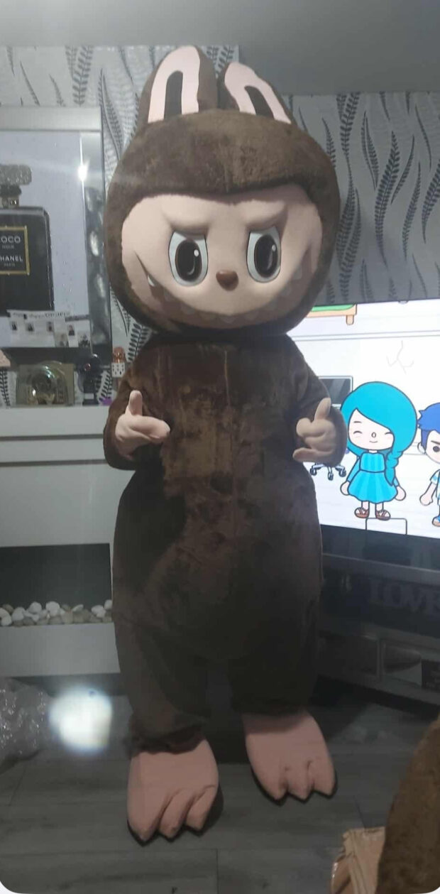 Labubu Doll Brown Mascot - Event Mascots Costume Hire