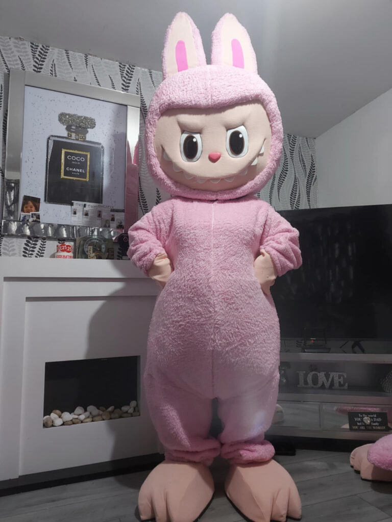 Labubu Doll Pink Mascot Hire - Event Mascots Costume Hire